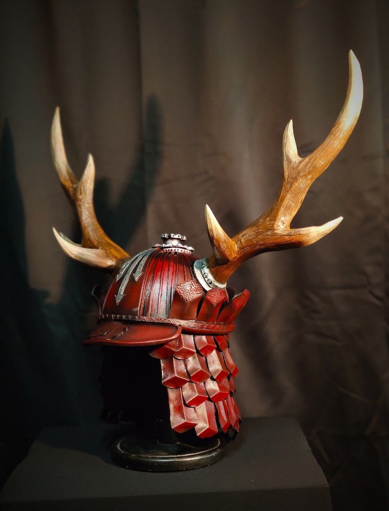 Samurai Horned Helmet Cosplay Costume - Etsy