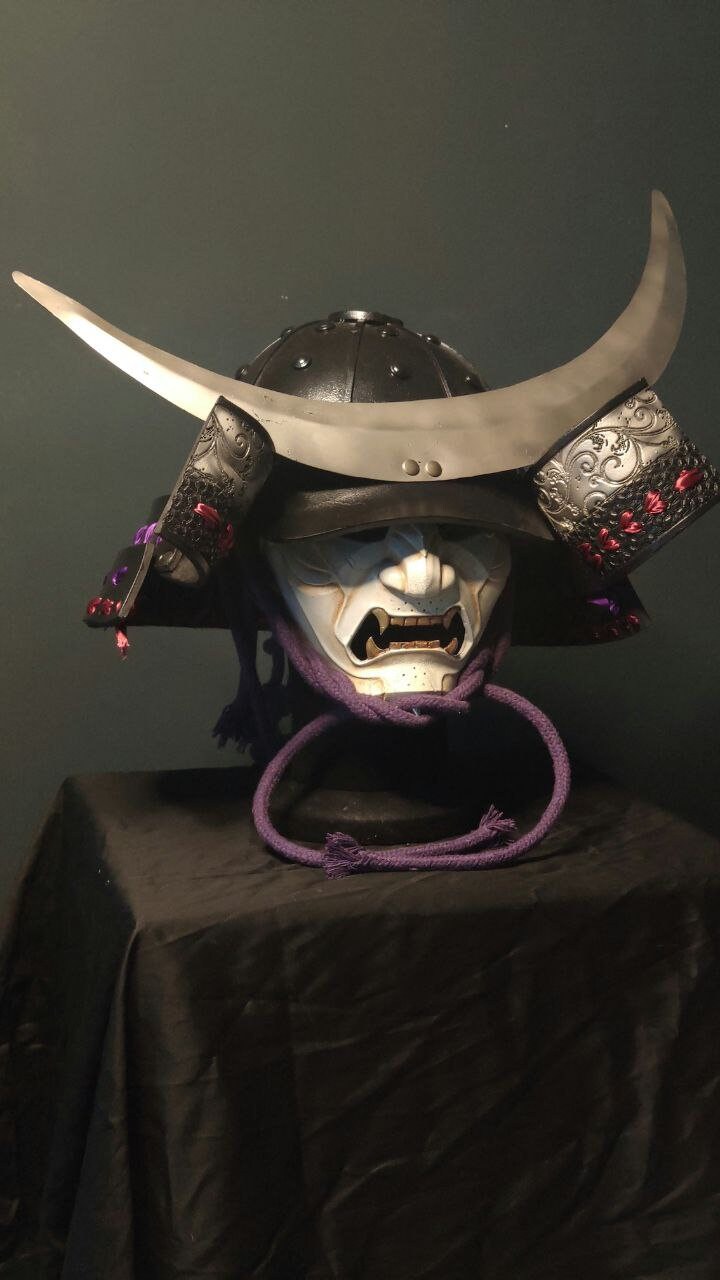 Samurai Lord Helmet Cosplay Mask Costume - Etsy