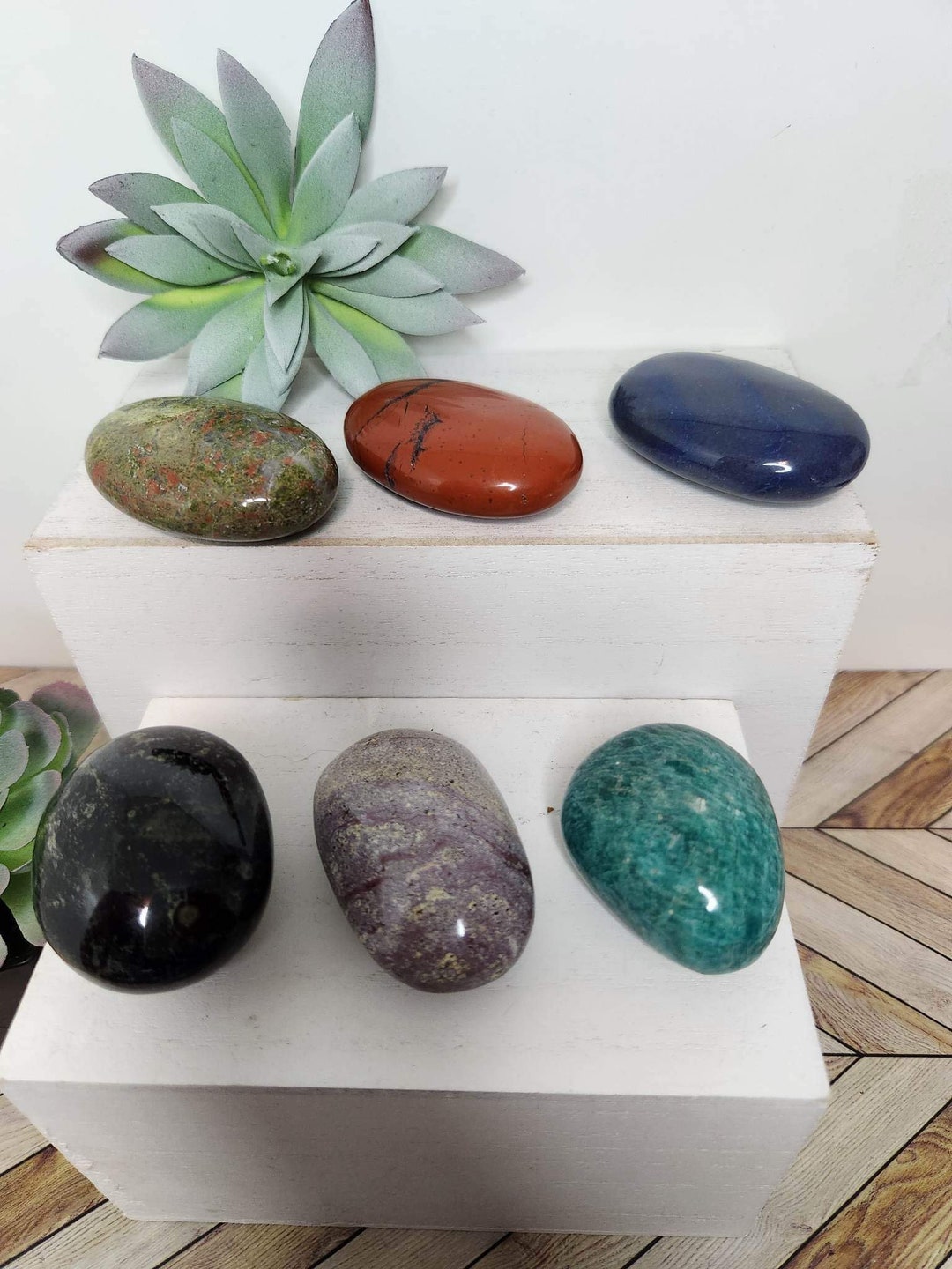 Mixed Material Palm Stone. Natural Crystals. Hand Carved Crystals. - Etsy