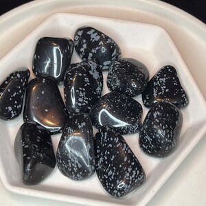 Snowflake Obsidian Tumble. 1 Tumble of Snowflake Obsidian. - Etsy