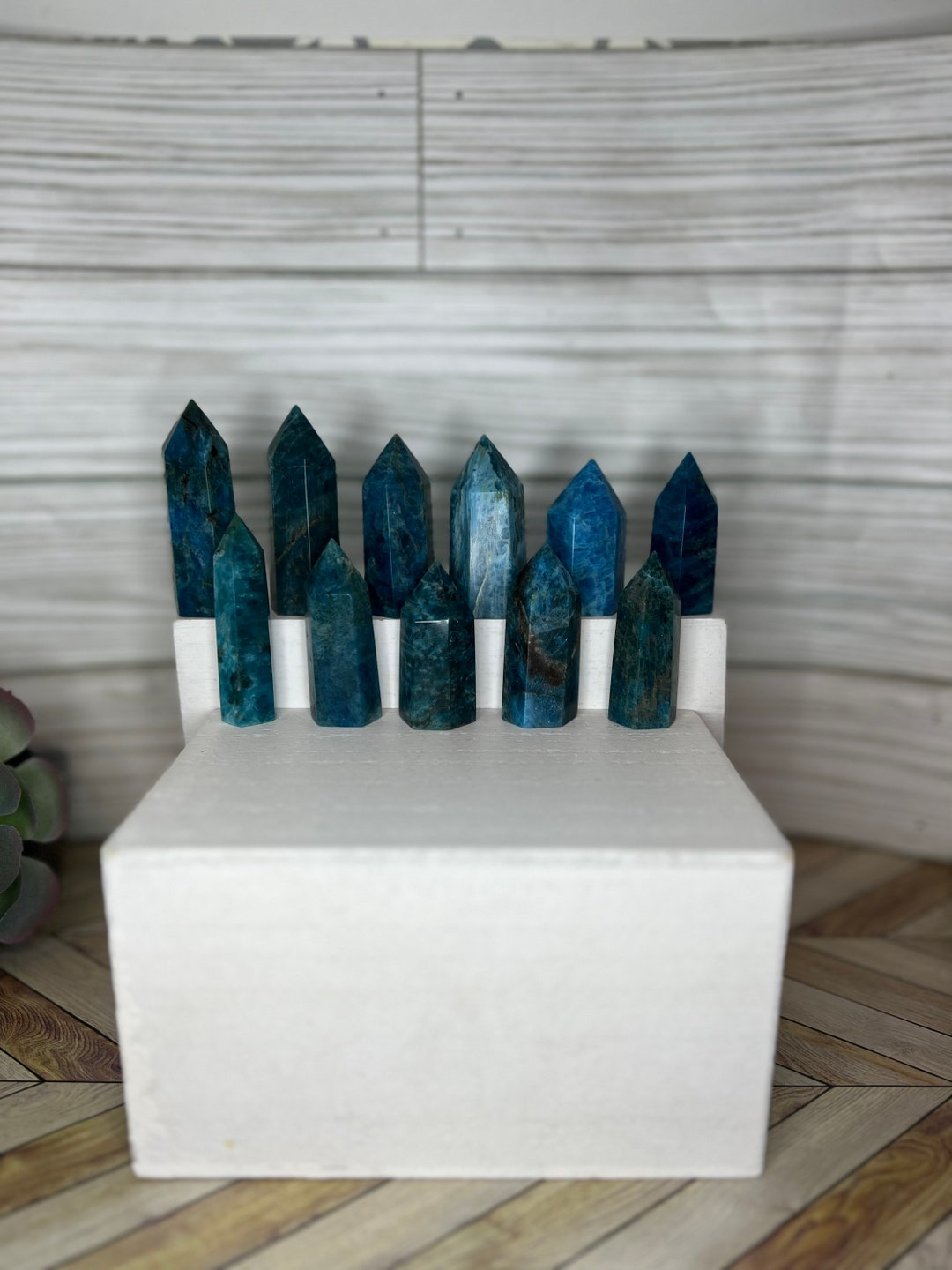 Blue Apatite Point. Natural Crystals. Hand Carved Crystals. - Etsy