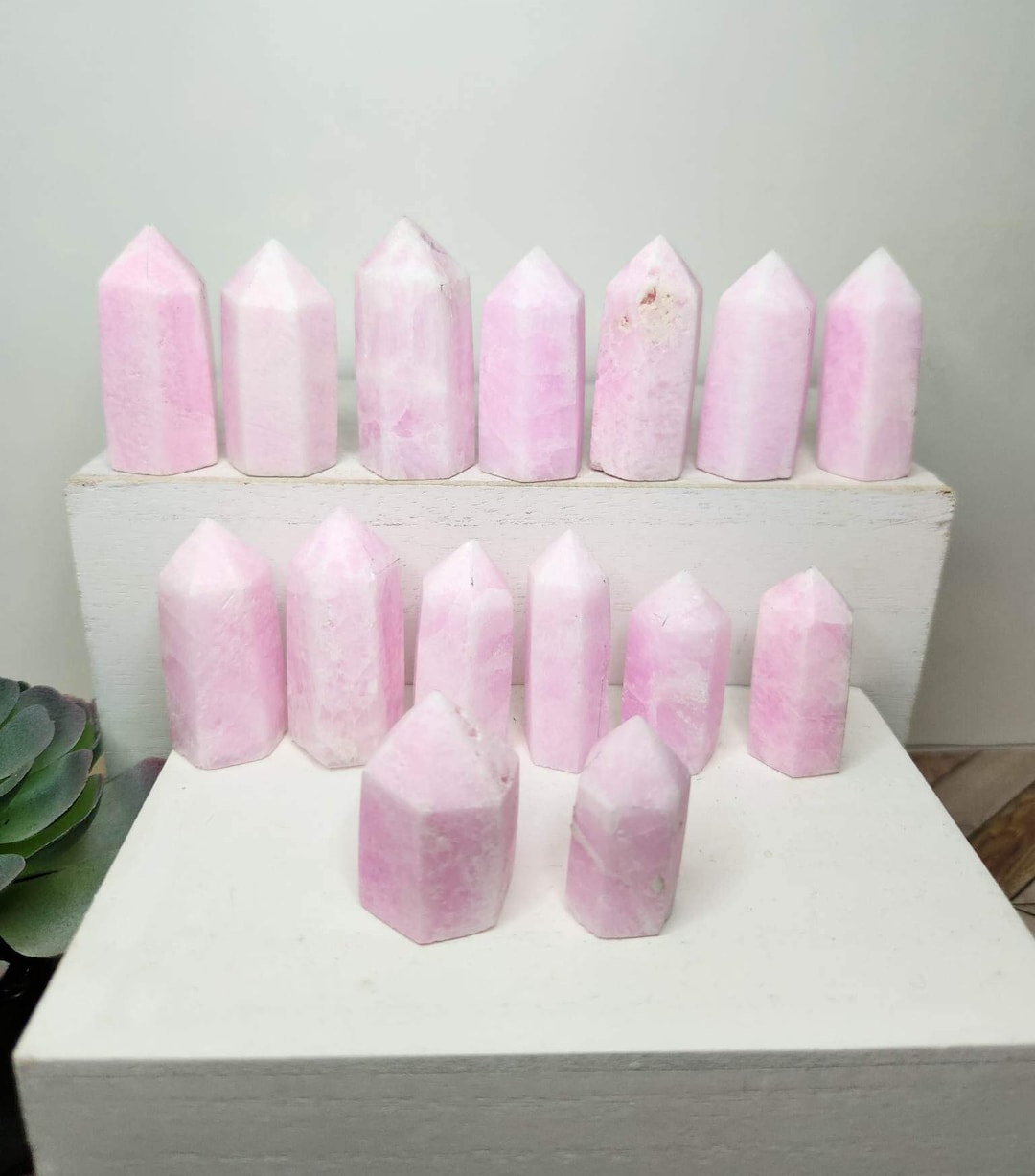 Pink Argonite Point. Natural Crystals. Hand Carved Crystals. - Etsy