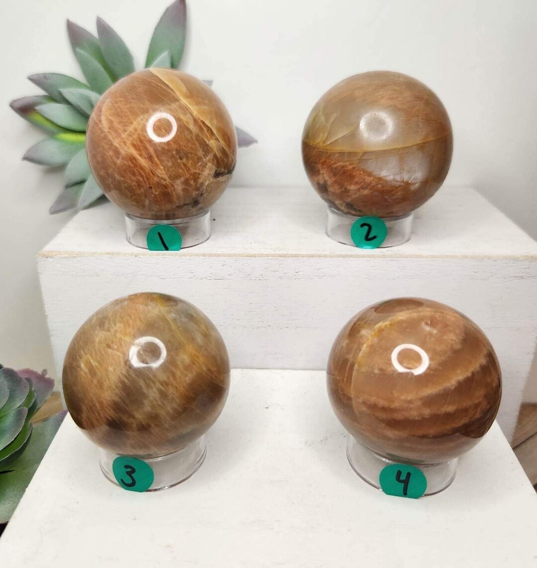 Peach Moonstone Sphere. Natural Crystals. High Quality - Etsy