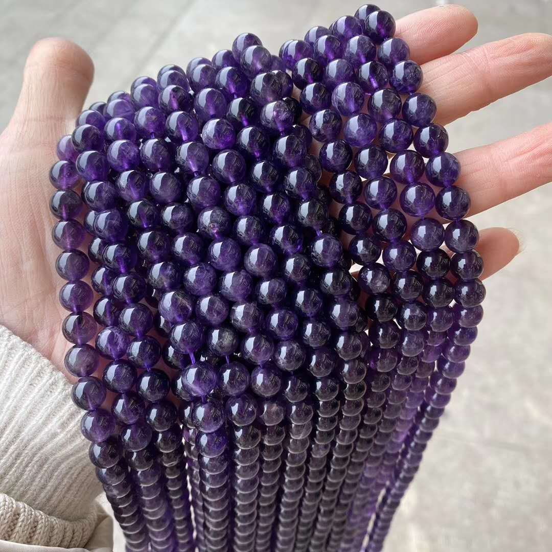 AAA Natural Amethyst Round Beads 4MM 6MM 8MM 10MM 12MM High Quality ...