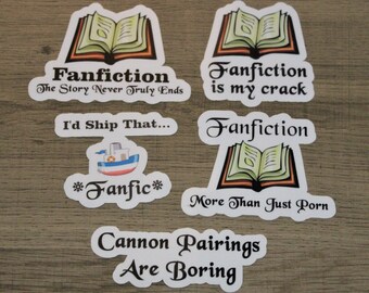 Fanfiction Stickers - Etsy