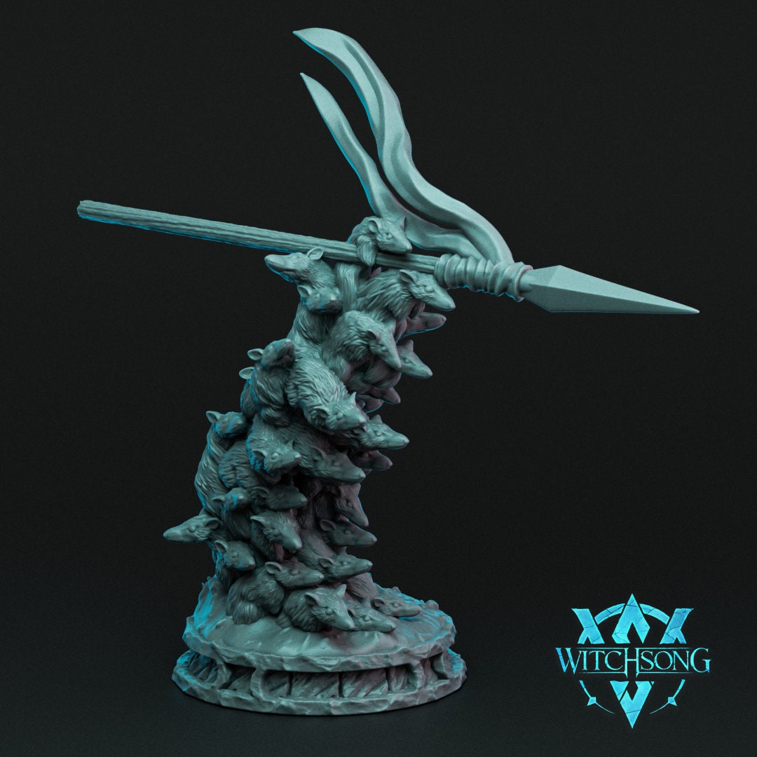 The Rat Swarm 45mm Miniatures for Painting, DND, and Pathfinder - Etsy