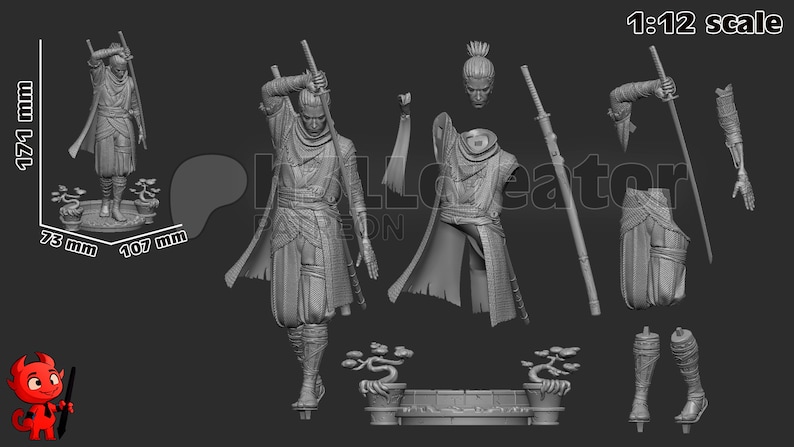 Sekiro Miniature Model for Painting - Etsy