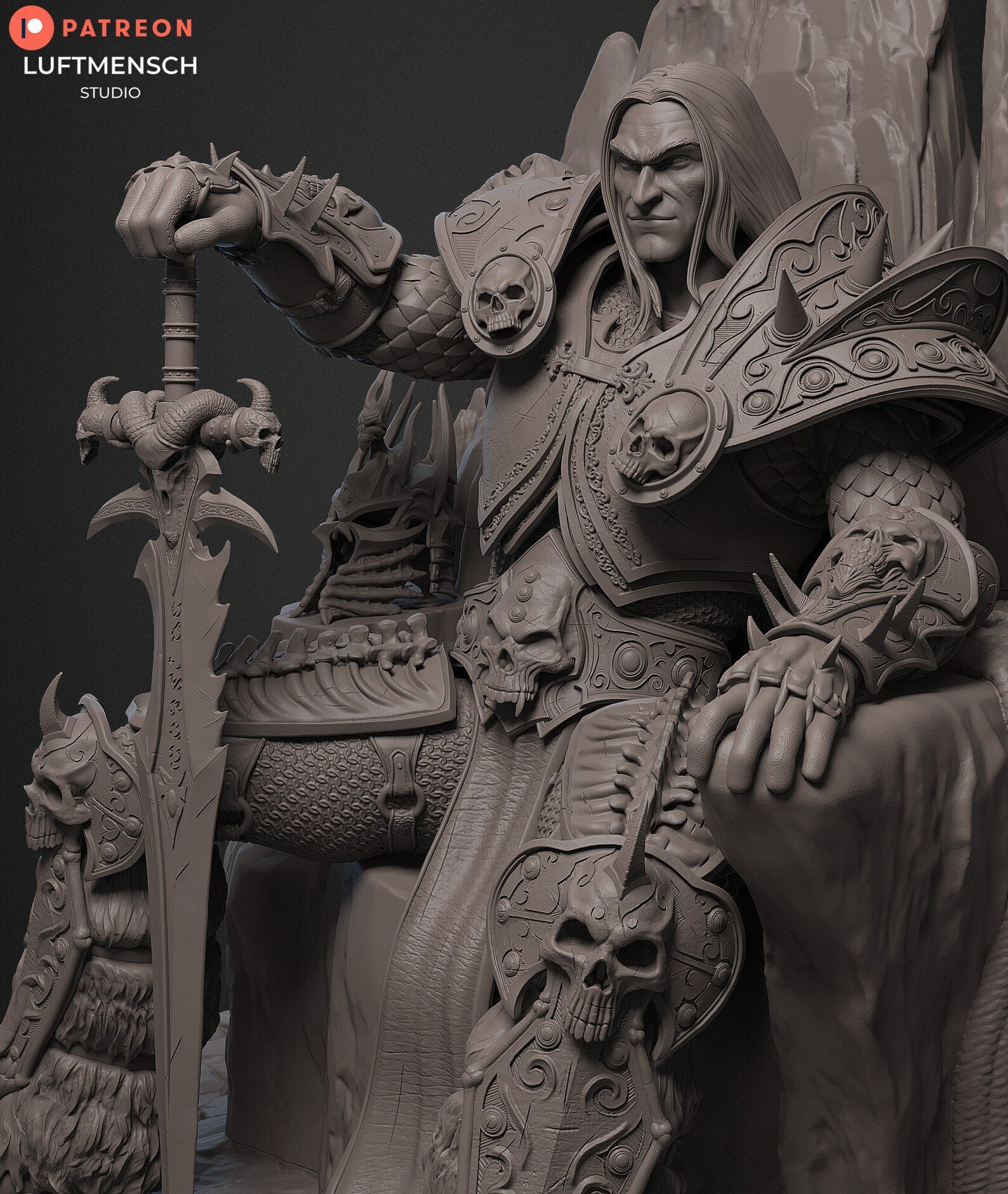 Arthas Lich King Wow Model for Painting by Luftmensch - Etsy