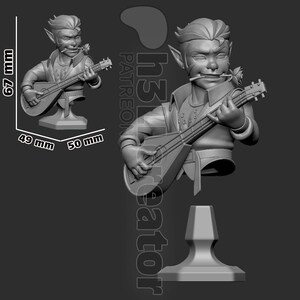 Vox Machina Scanlan Model for Painting - Etsy