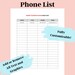 Phone List | Editable Contact List | Customizable Address Book ...
