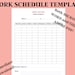 WORK SCHEDULE PORTRAIT - Employee Schedule - Employee Calendar ...