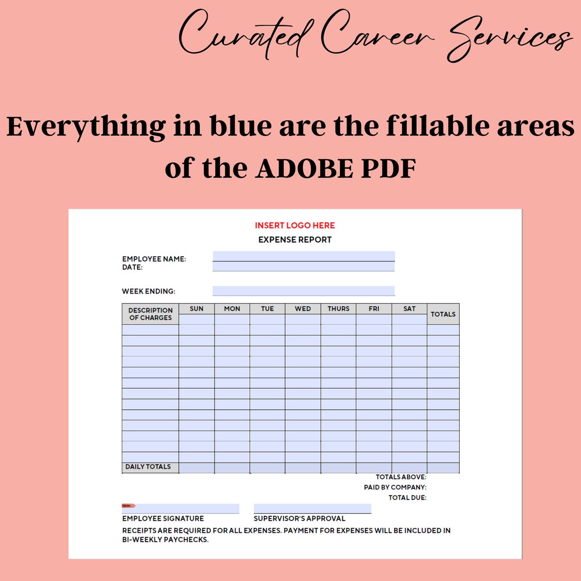 Timesheet and Expense Report Bundle Basic Timesheet Basic - Etsy