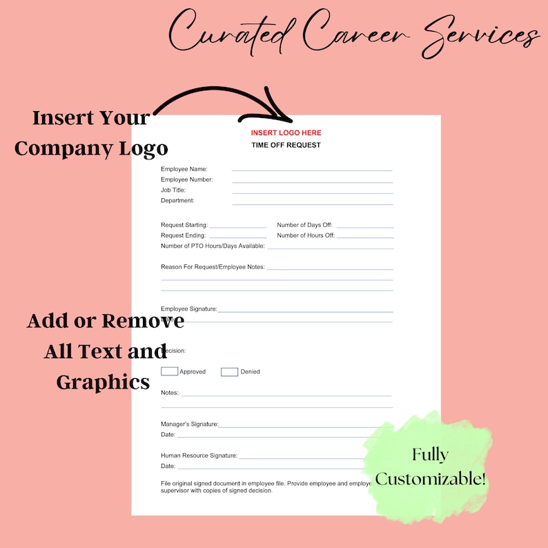 TIME OFF REQUEST - Pto Request Form - Vacation, Jury Duty, Maternity ...