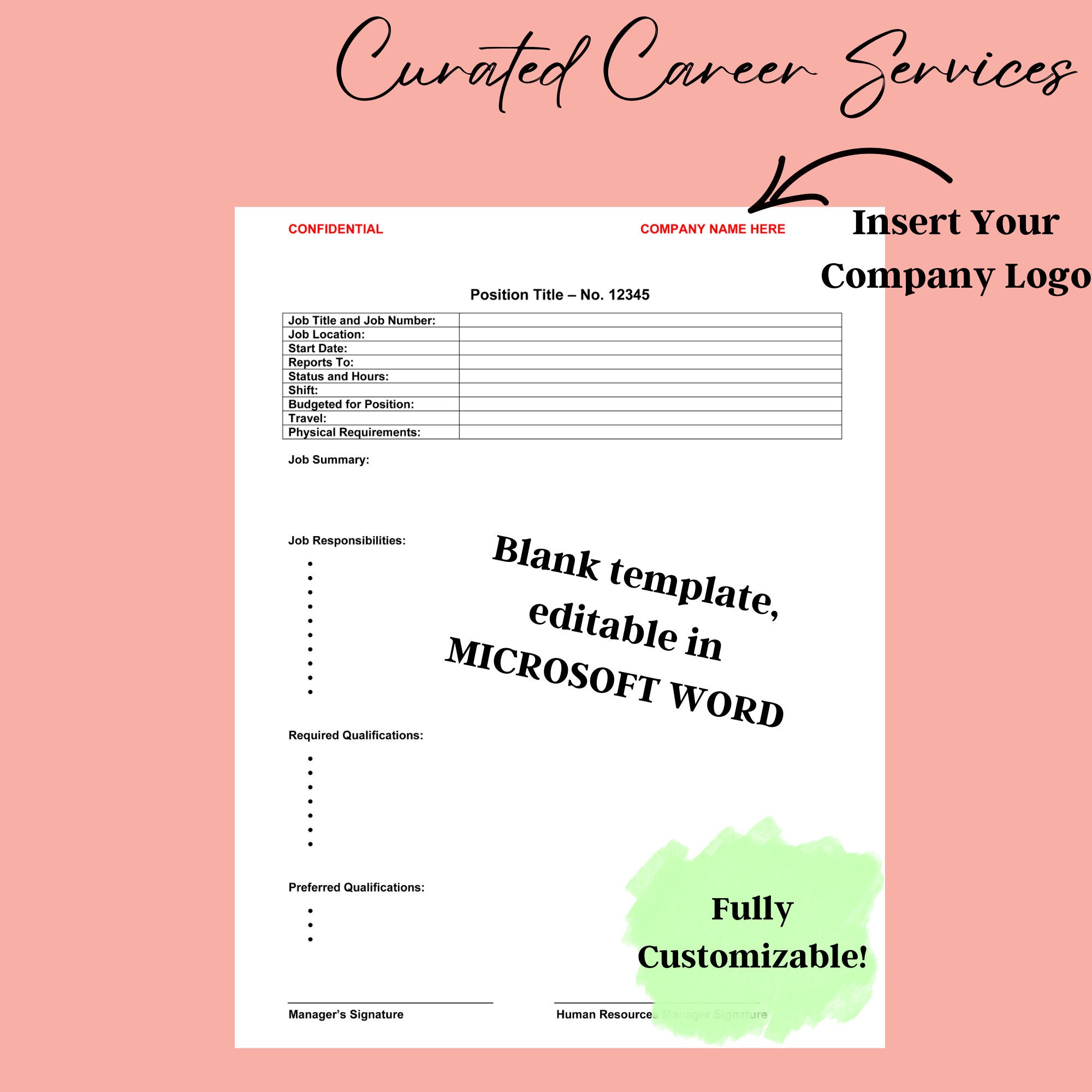 JOB DESCRIPTION With Example and HR Guidance - Position Description ...