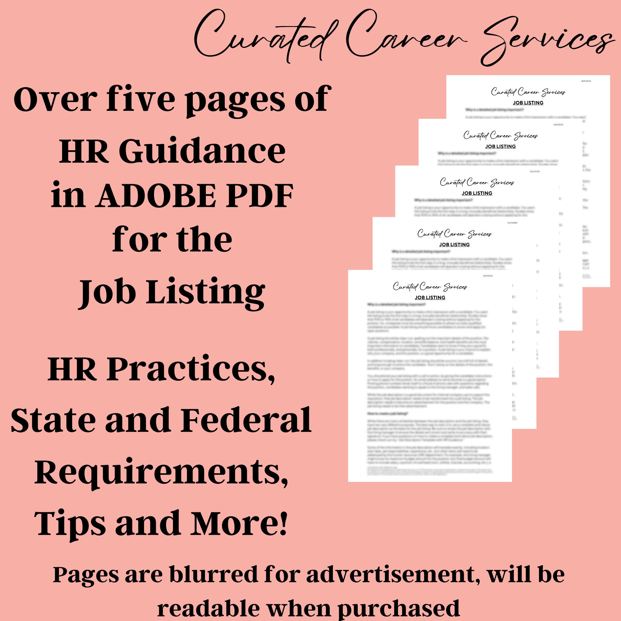 Job Package With Example and HR Guidance Job Description Job Posting ...