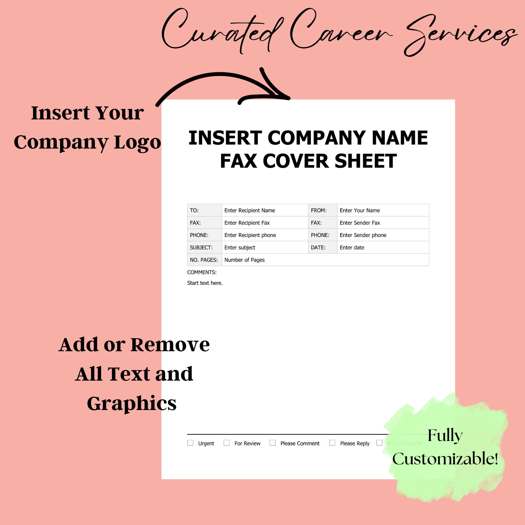 Fax Cover Sheet Package, Immediate Download, Printable, Facsimile Cover ...