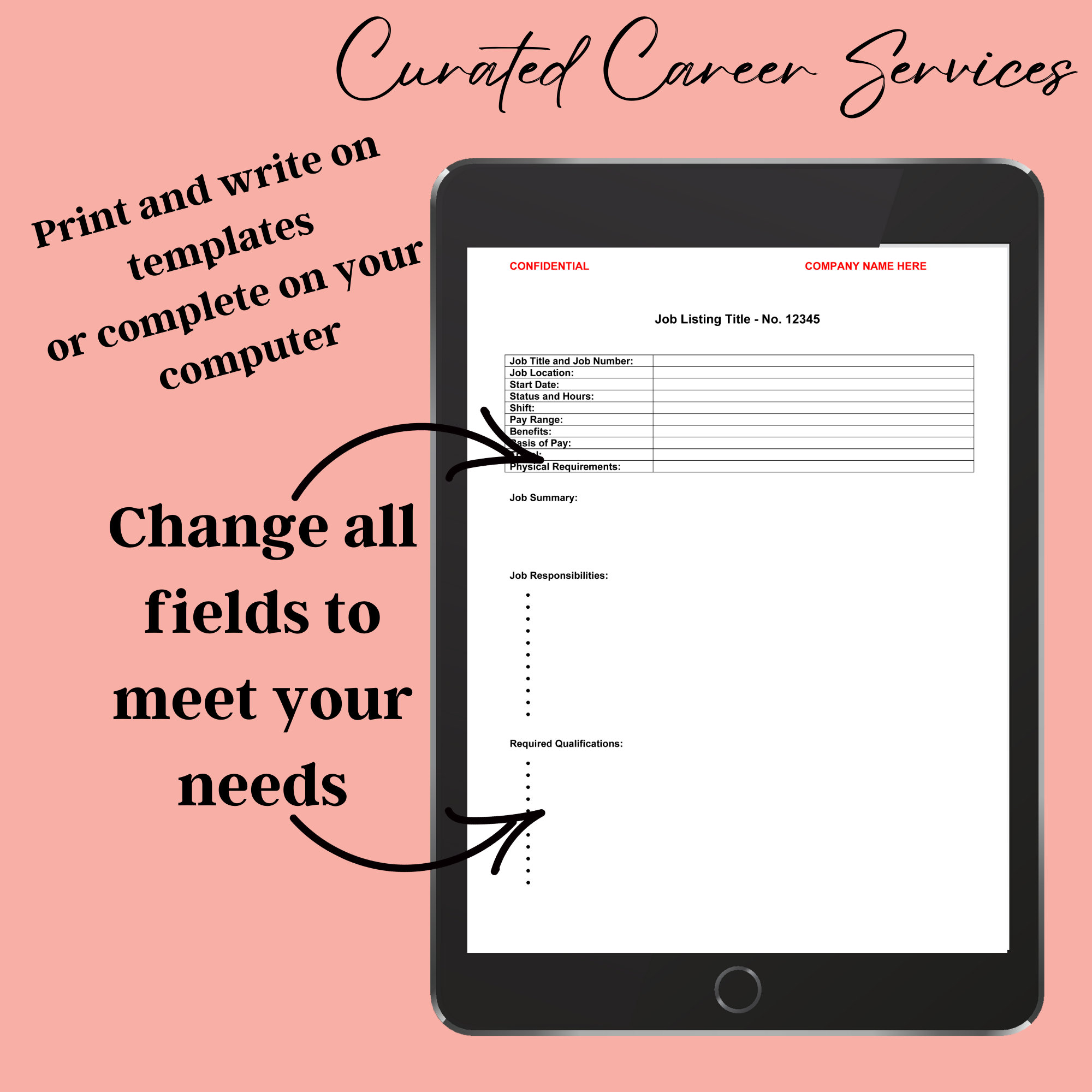Job Listing Template With Example, Fully Customizable Template ...