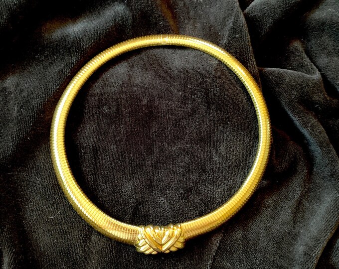 Christian Dior '80s Snake Choker Collar Front Closing Necklace - Etsy