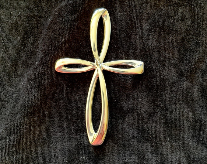 Nambe Silver Infinity Cross Pendant, Marked Nambe 2002 - Etsy