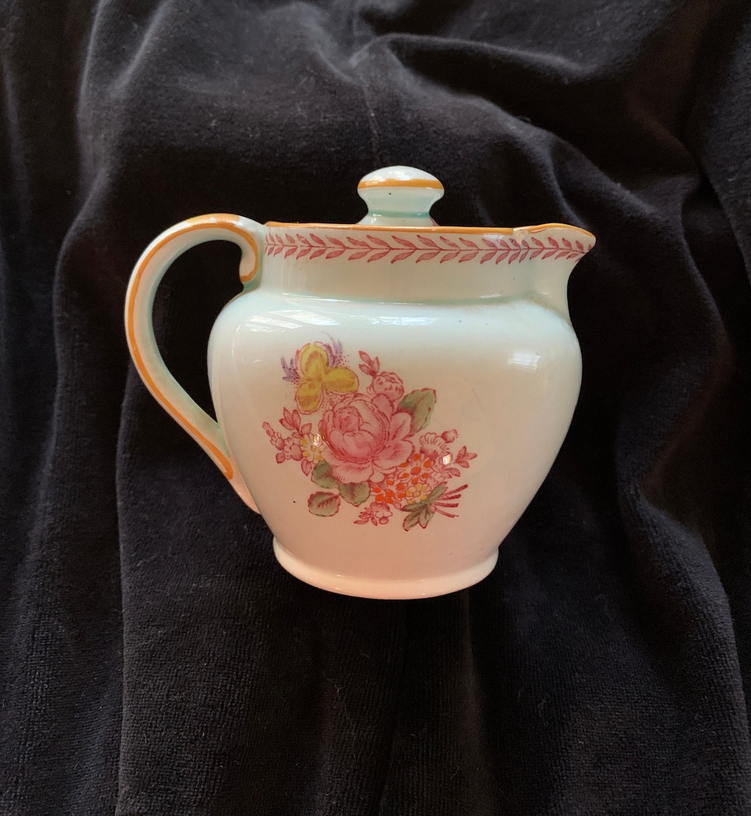 Rare Adams Calyx Ware Chelsea Spray Creamer With Lid, Unusual Lidded ...