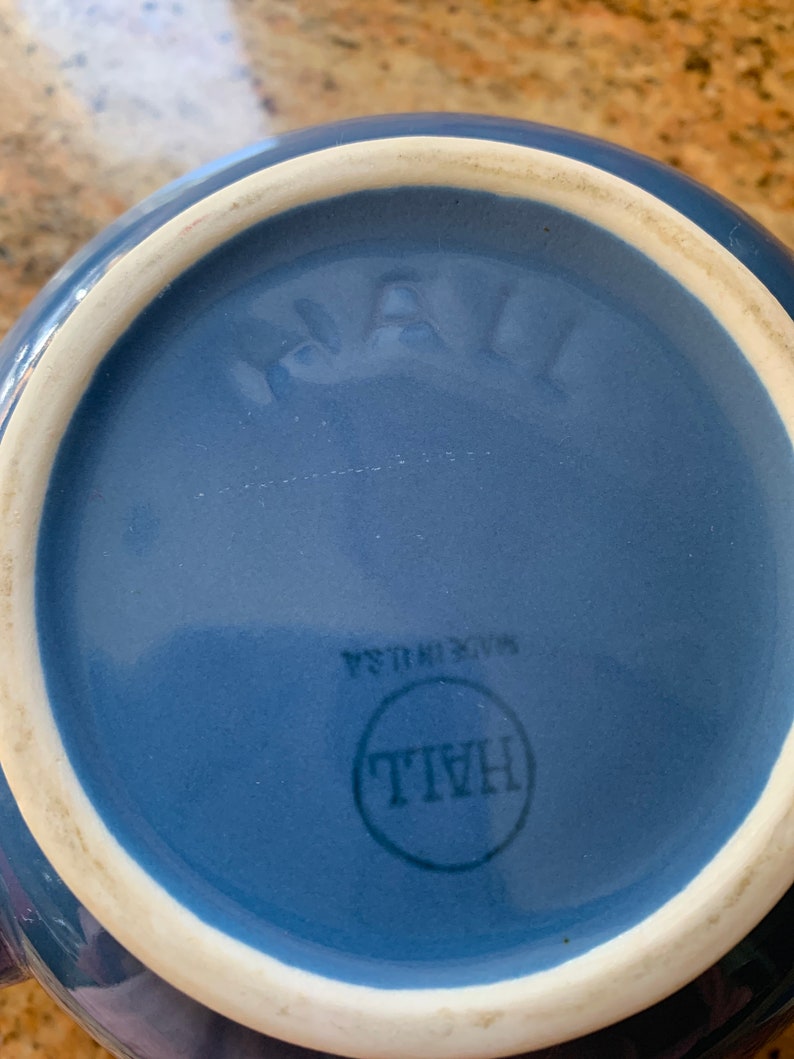 Blue Hall Teapot 1930s Art Deco Teapot | Etsy