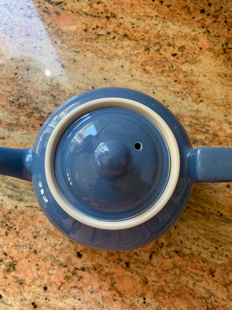 Blue Hall Teapot 1930s Art Deco Teapot | Etsy