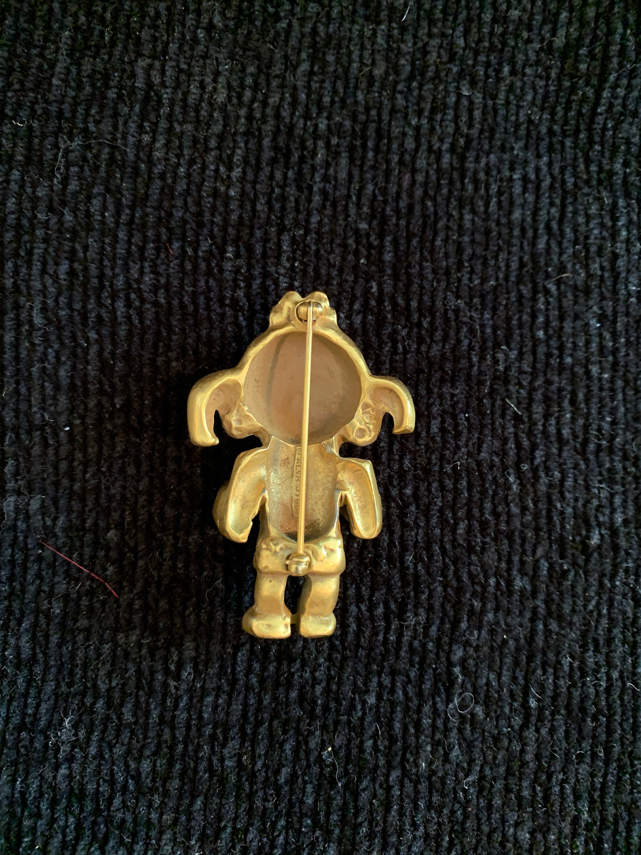 50s-60s Alva Studio Aztec Gold Plated Brooch, Mayan Brooch, Pin ...