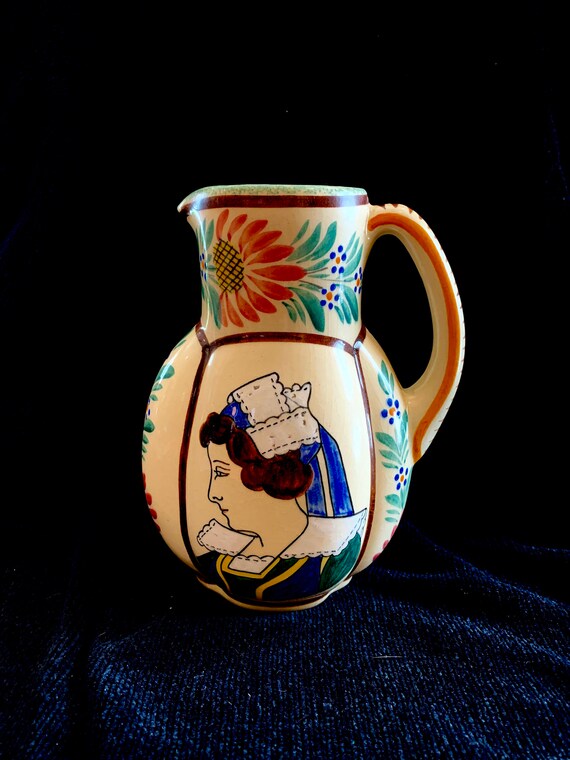 HB Quimper 40s Cider Pitcher Portrait Quimper Pitcher - Etsy