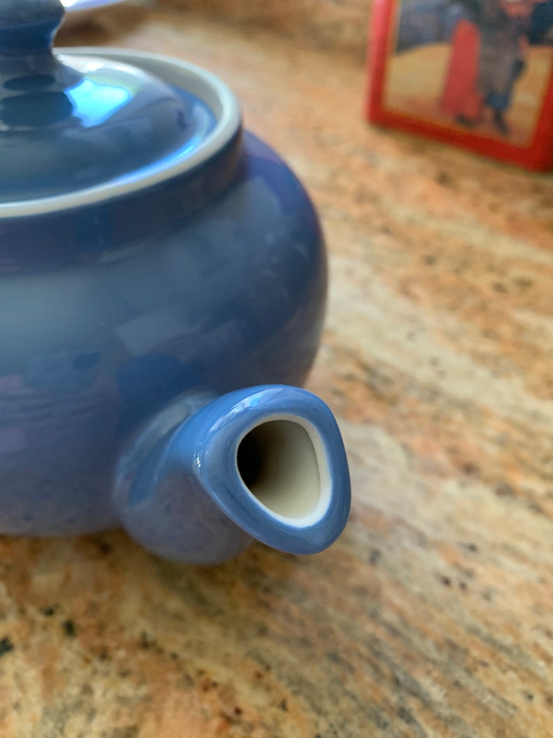Blue Hall Teapot 1930s Art Deco Teapot | Etsy