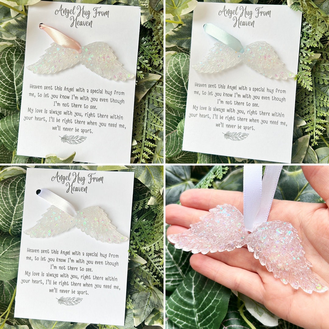 Forget Me Not Gift - Angel Wing Decoration - Memorial Christmas Tree ...