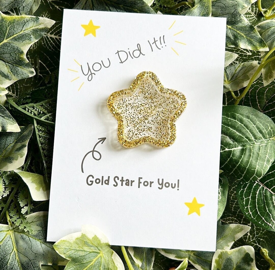 Gold Star Gift Gold Star Token Achievement Gift Pocket - Etsy