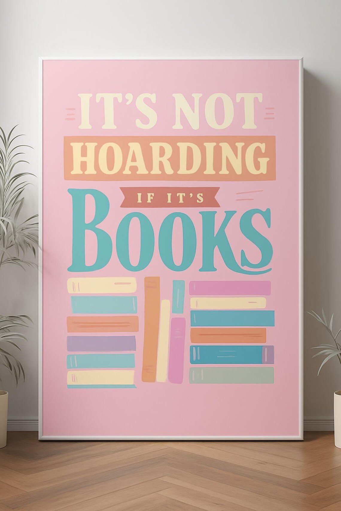 Vertical Book Posters, Cozy Library Wall Art, Book Lover Gift, Digital ...