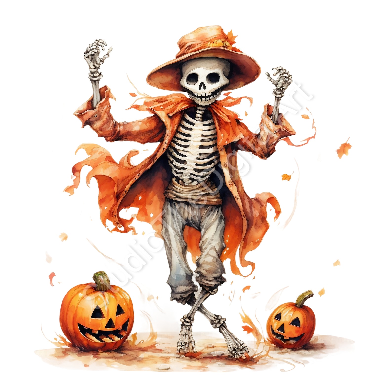 Dancing Skeletons Clip Art Halloween Clip Art Skeleton Clip - Etsy