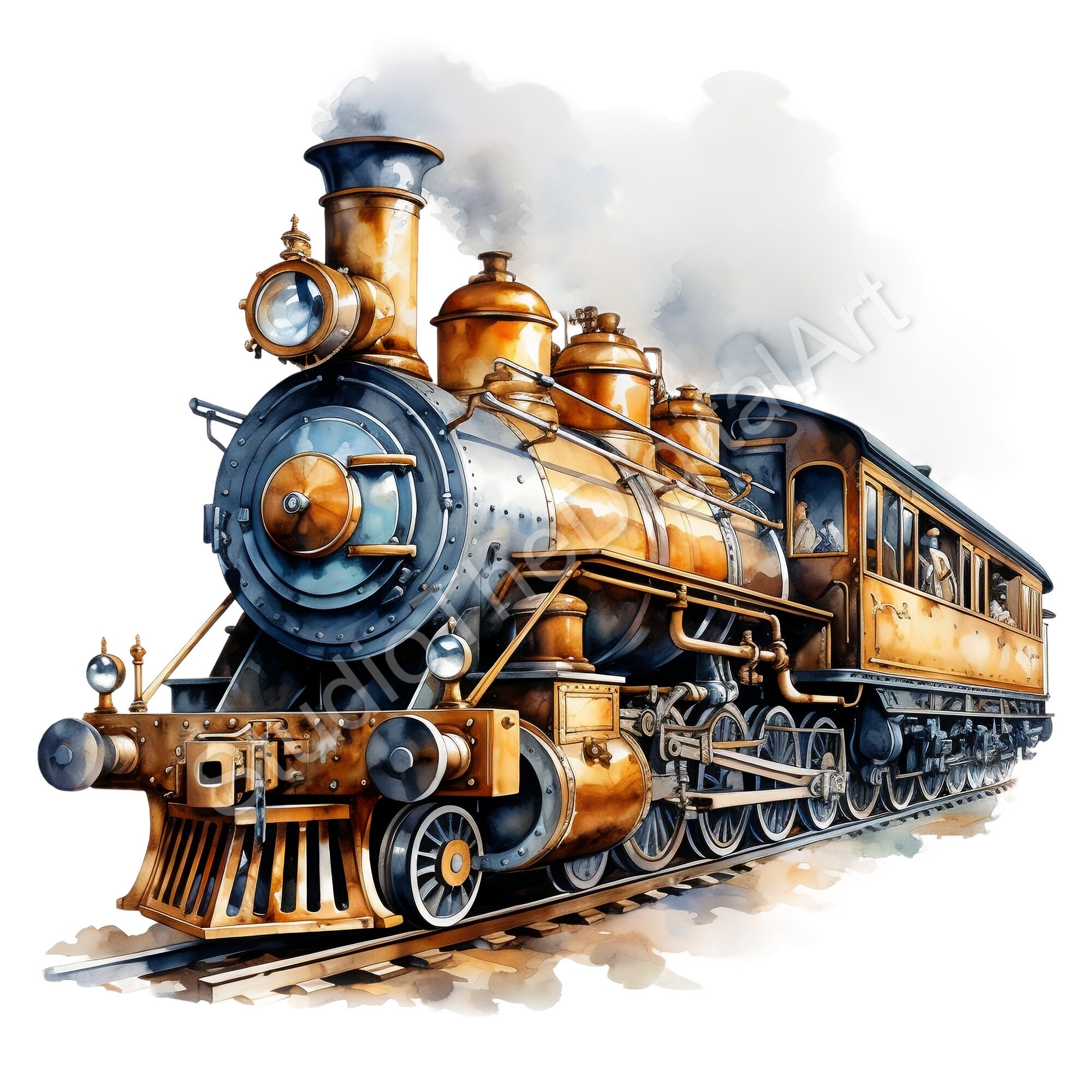 Antique Victorian Vintage Train Steampunk Train Train Png - Etsy