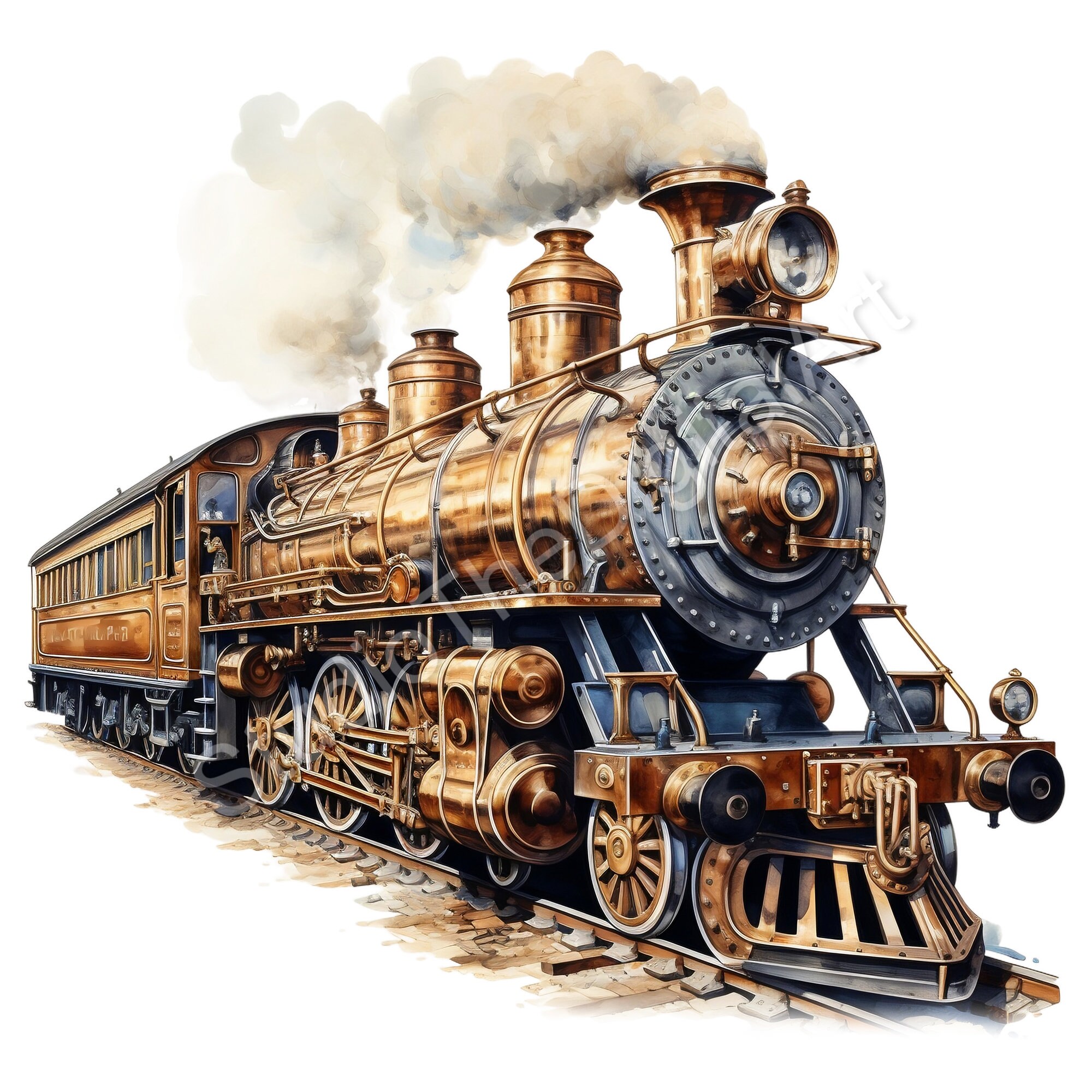 Antique Victorian Vintage Train Steampunk Train Train Png - Etsy