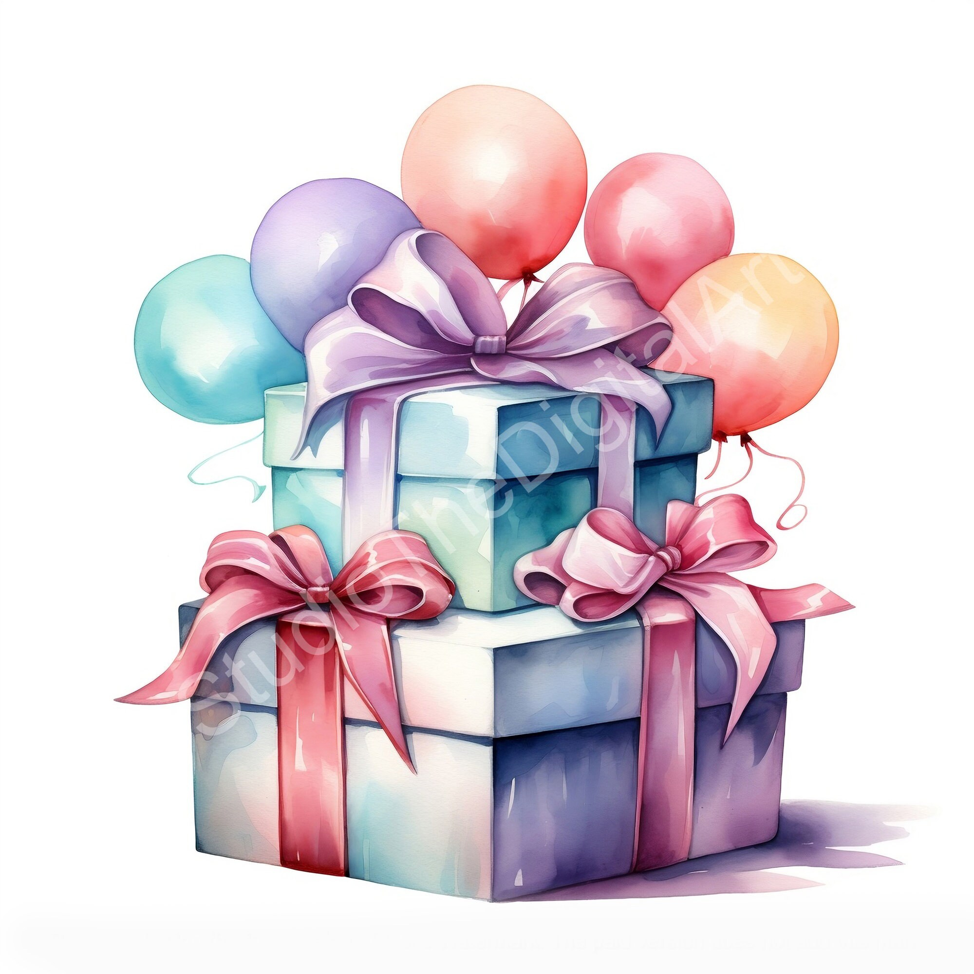 44 Watercolor Birthday Clipartjpg Birthday Party Clipart - Etsy