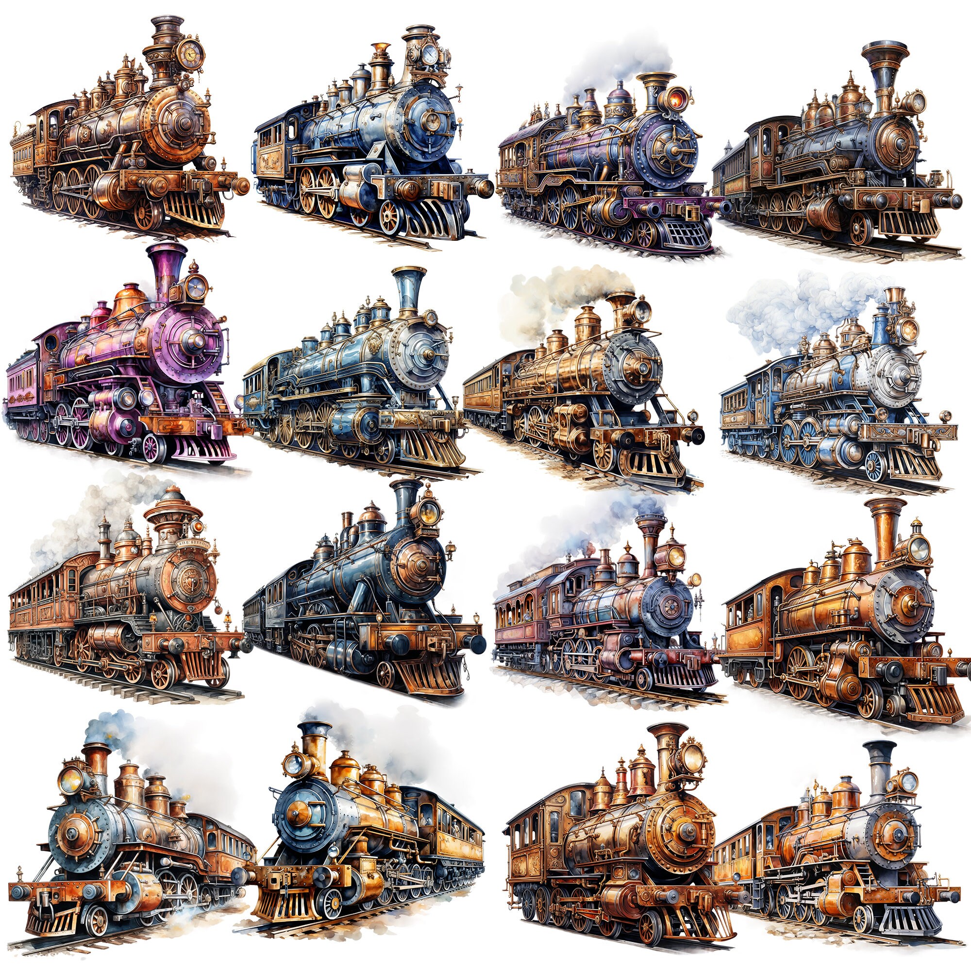 Antique Victorian Vintage Train Steampunk Train Train Png - Etsy