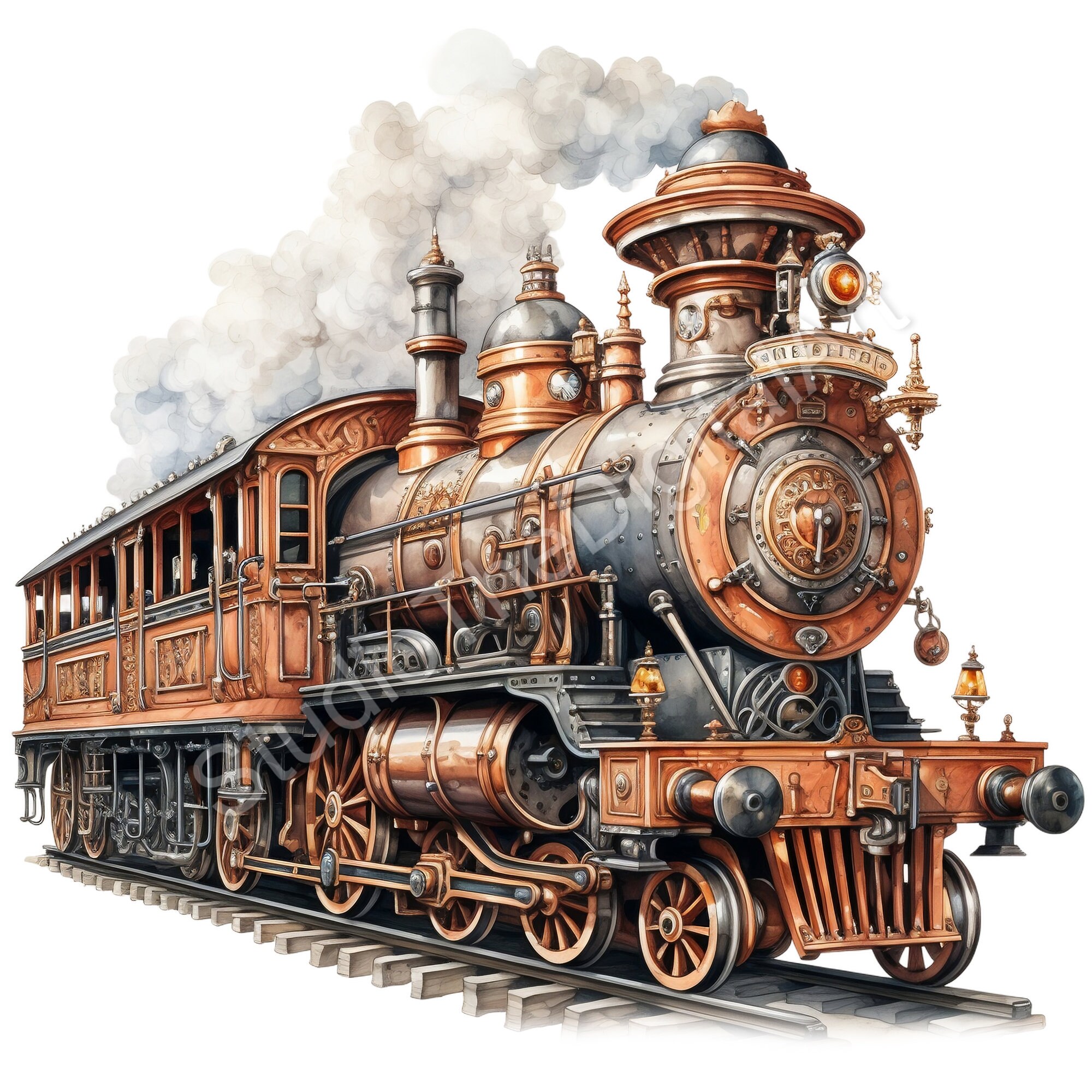 Antique Victorian Vintage Train Steampunk Train Train Png - Etsy