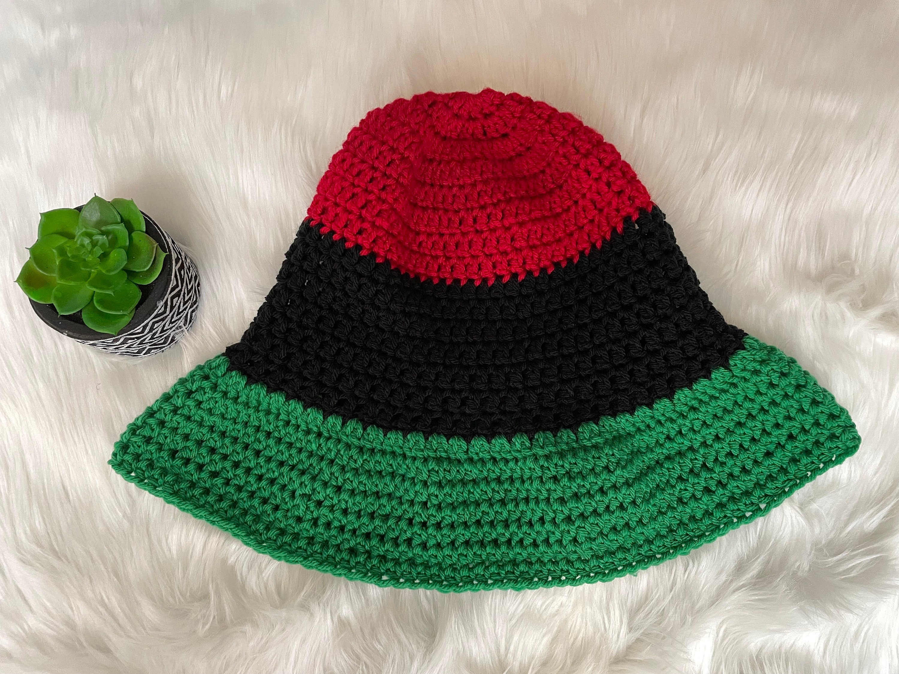 Crochet Pan African Floppy Hat/bucket Hat/pan African Ruffle Hat - Etsy