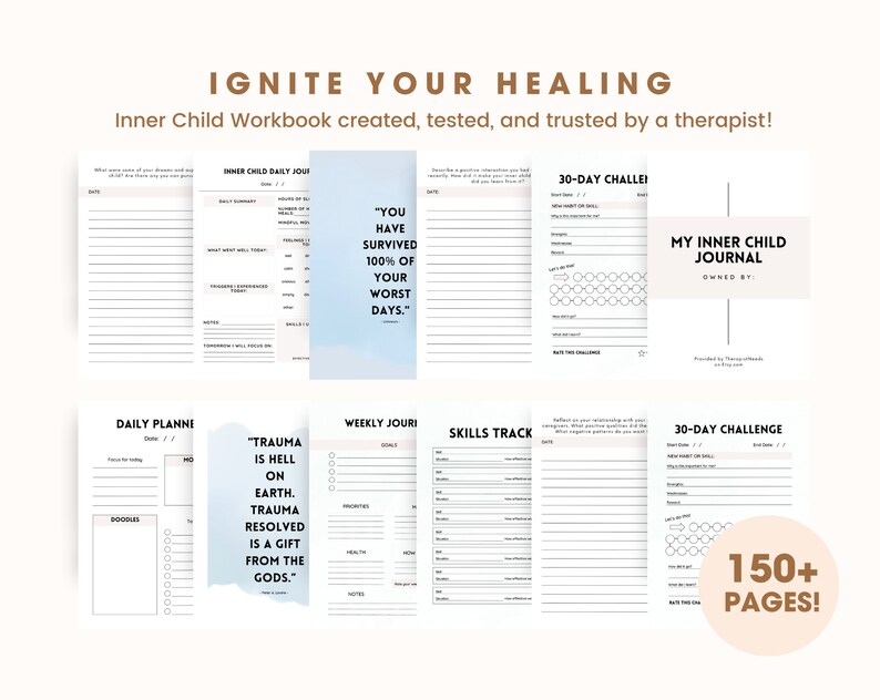 Inner Child Workbook Worksheets & Journal Prompts for Healing Shadow ... Inner Child Workbook Worksheets & Journal Prompts for Healing Shadow ...