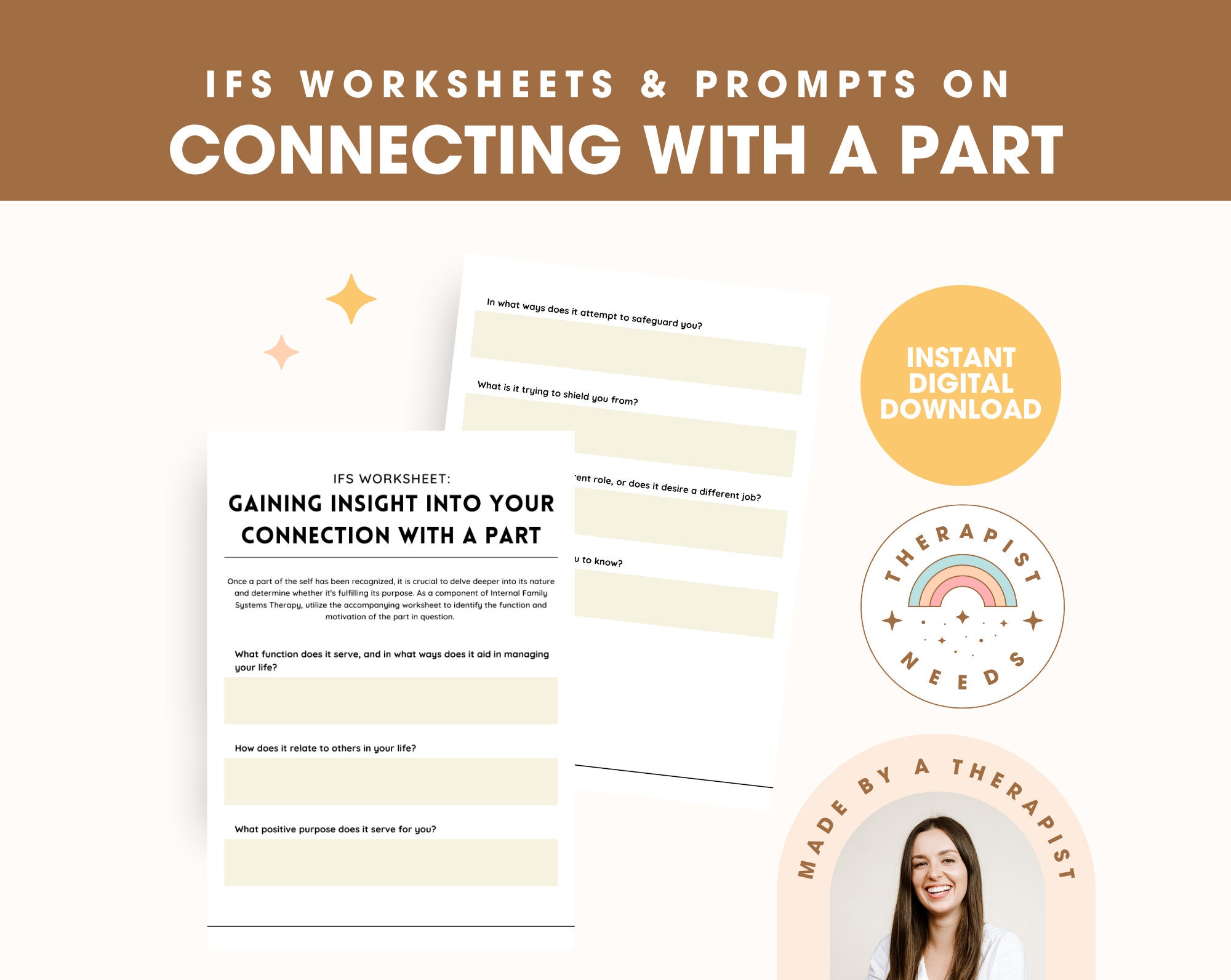 IFS Parts Worksheet for Connecting With A Part, Internal Family Systems ...