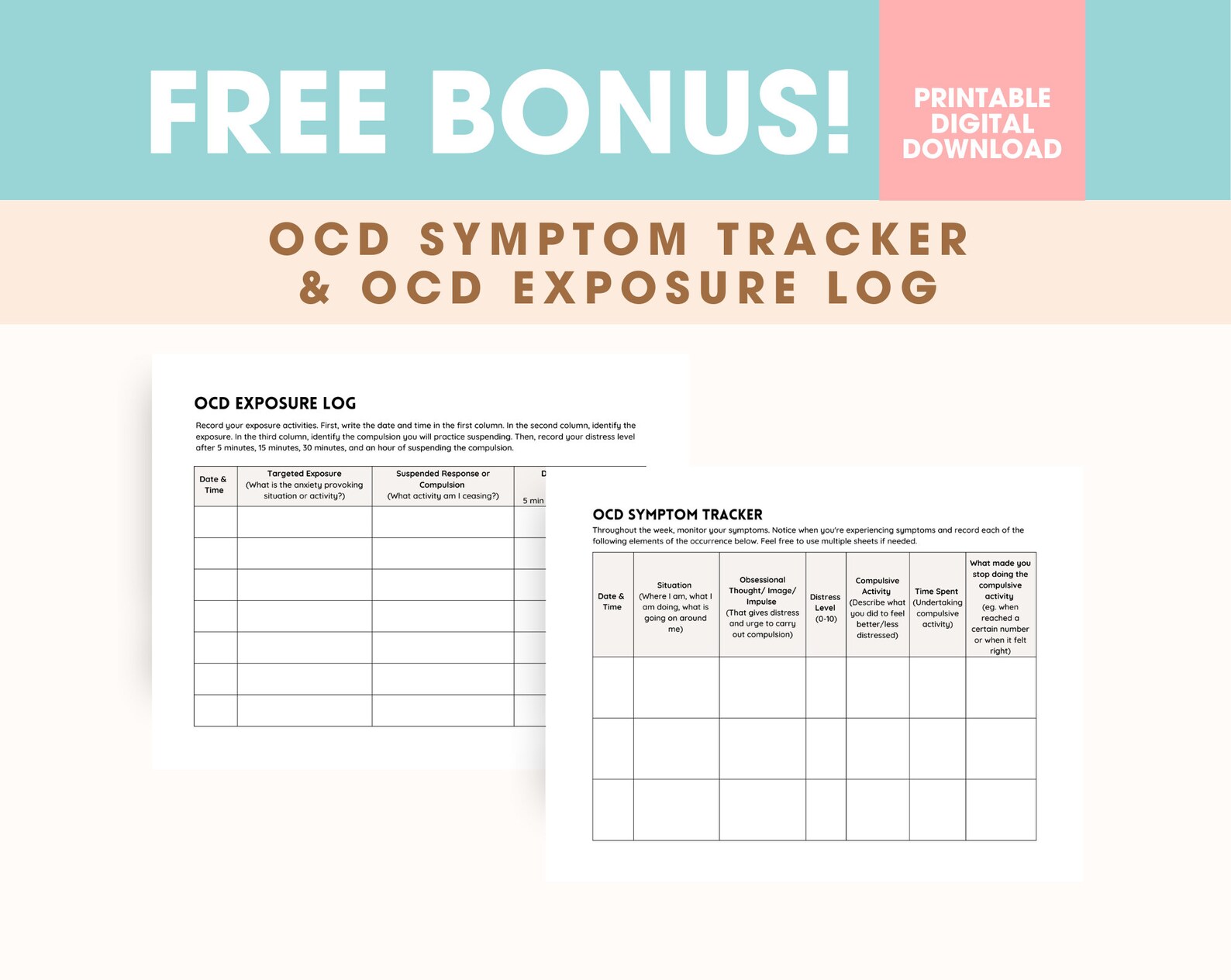 Narrative Therapy for OCD Exercise OCD Worksheets for Therapists ...