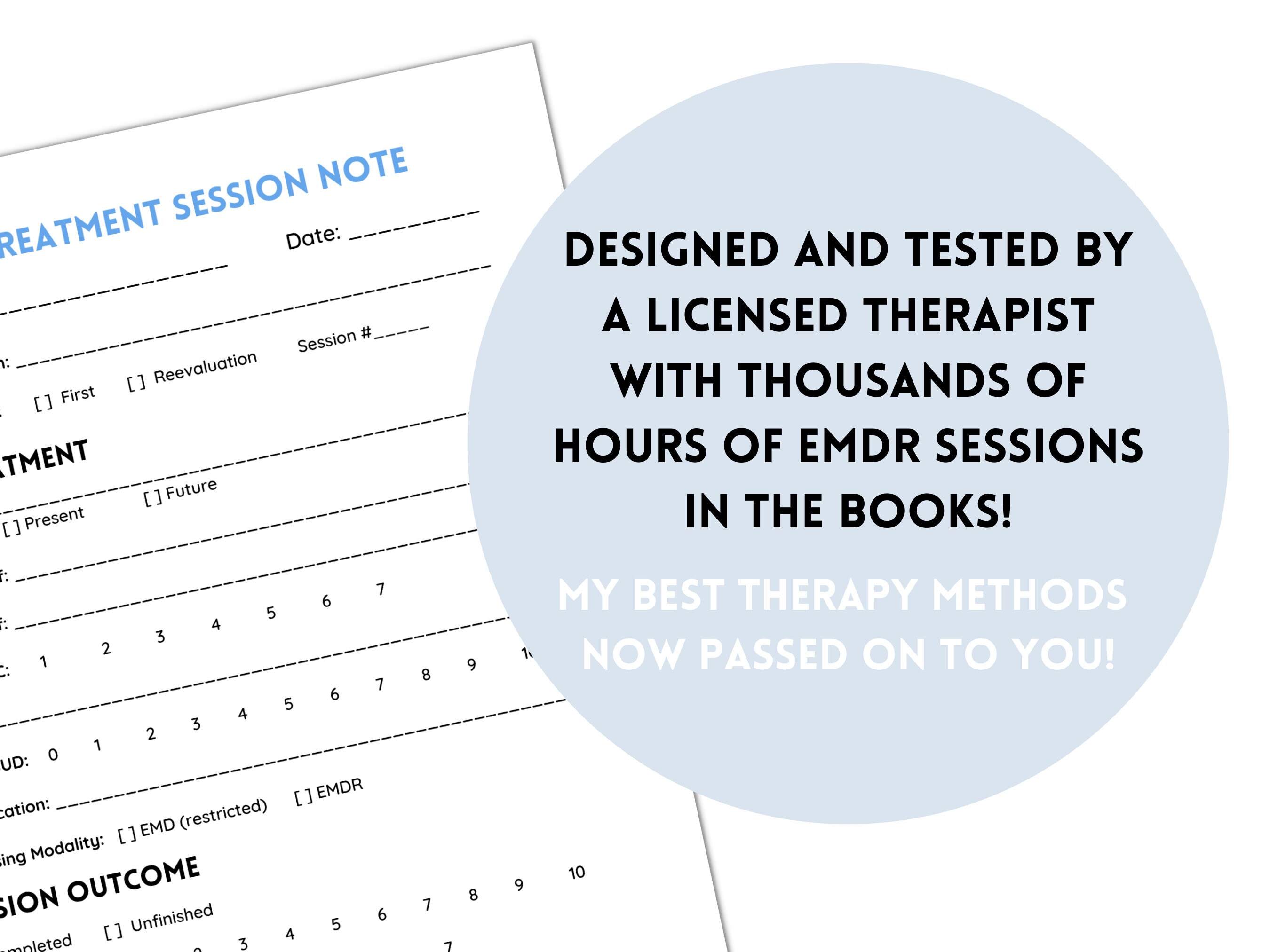 EMDR Resource: EMDR Notes Template EMDR Worksheets Trauma - Etsy Norway