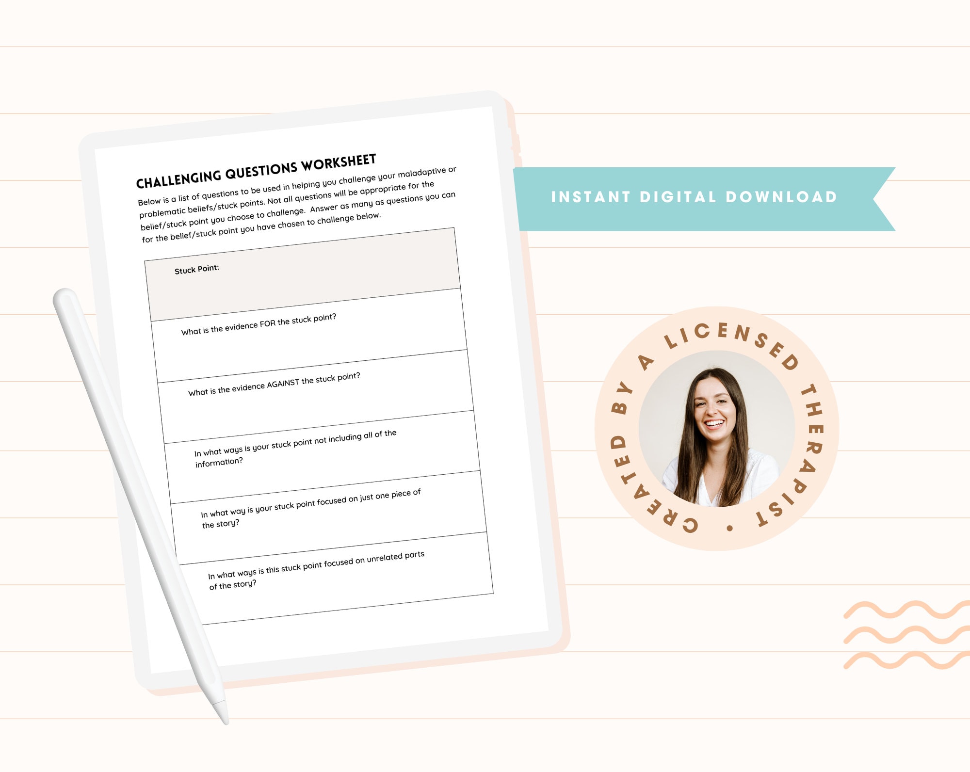 CPT for Trauma Worksheets & Handouts on Challenging Stuck Points ...