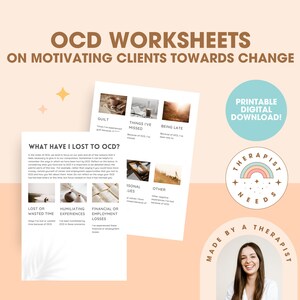 OCD Therapy Worksheets, OCD Handout for Therapists, Counselors, Social ...