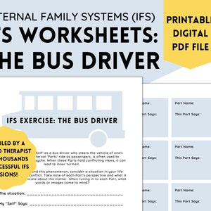 IFS Parts Worksheet & Exercise: the Bus Driver Internal - Etsy