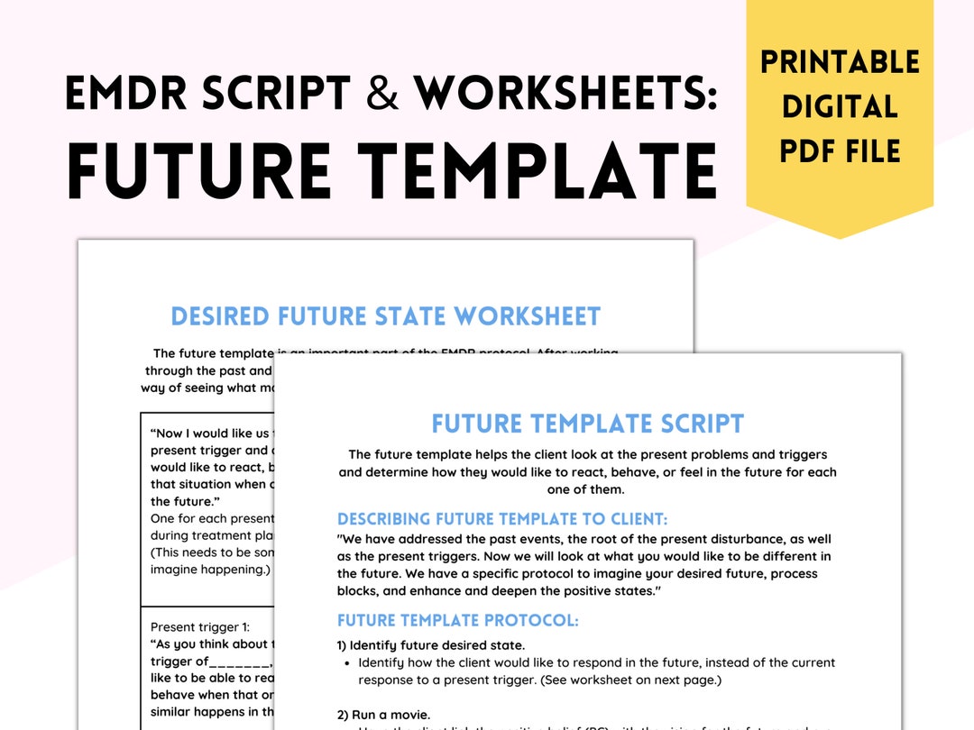EMDR Worksheets EMDR Script Future Template EMDR Etsy