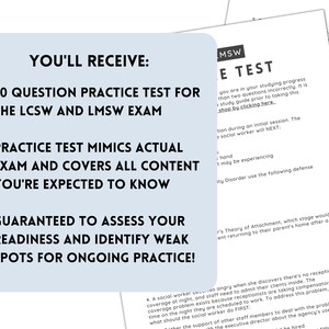 LCSW & LMSW Exam Practice Test Study Guide Tool to Ace Your - Etsy
