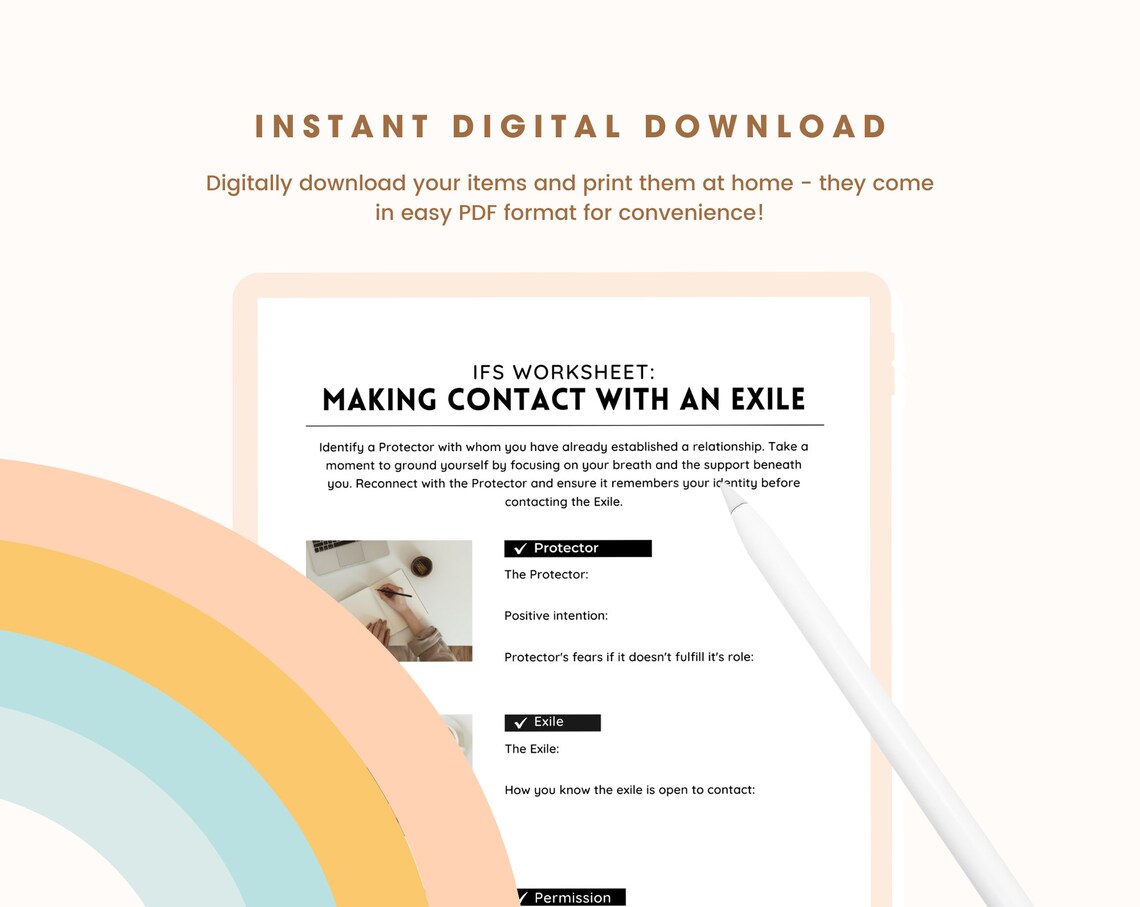 IFS Parts Exercise on Exiles Internal Family Systems Therapy Exercise ...