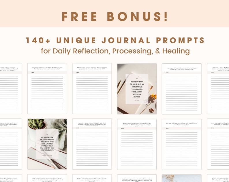 Inner Child Workbook Worksheets & Journal Prompts for Healing Shadow ... Inner Child Workbook Worksheets & Journal Prompts for Healing Shadow ...